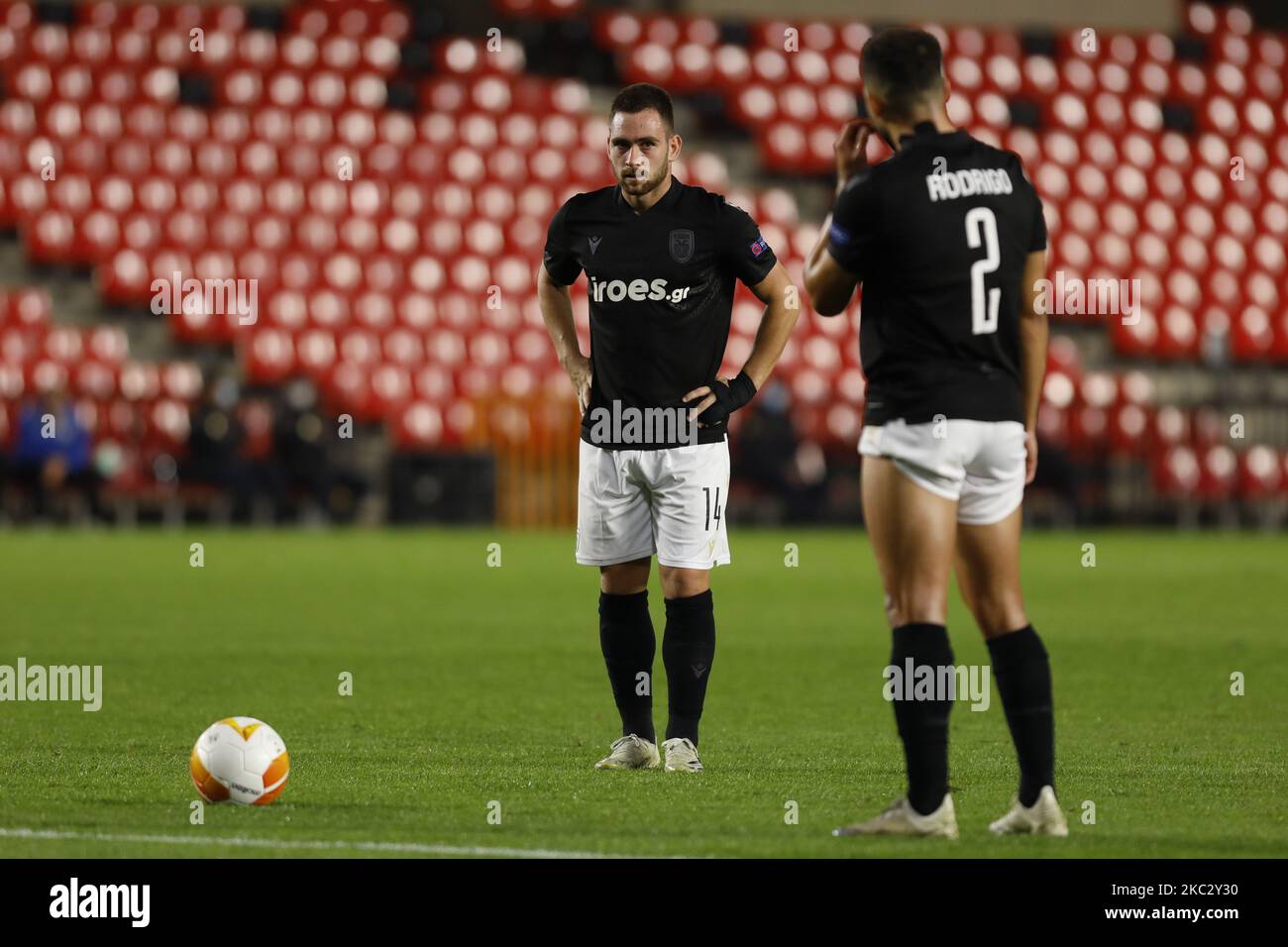Andrija Zivkovic, of PAOK FC ready to kick the ball during the UEFA ...