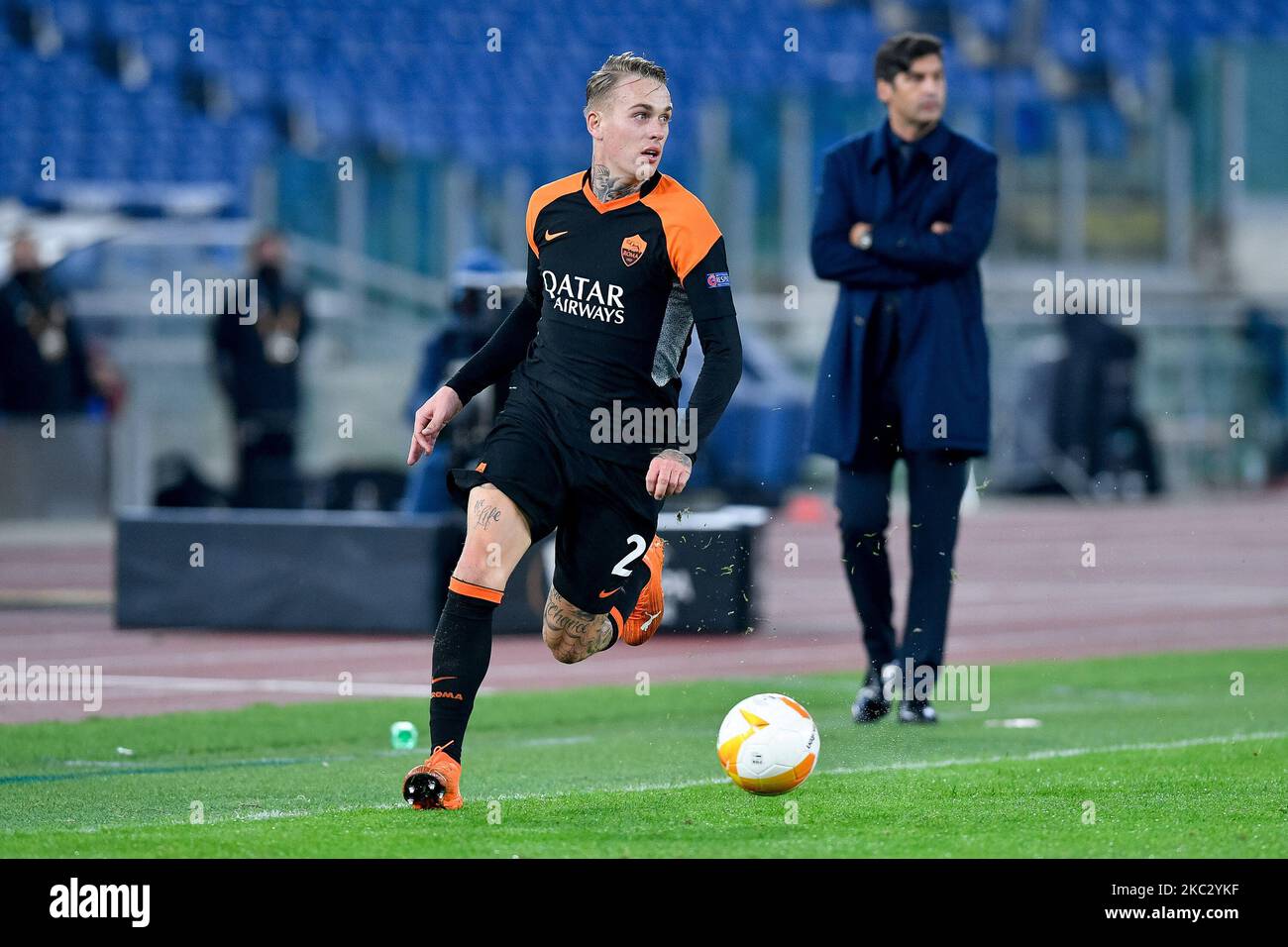 Rick Karsdorp of AS Roma during the UEFA Europa League Group A stage ...