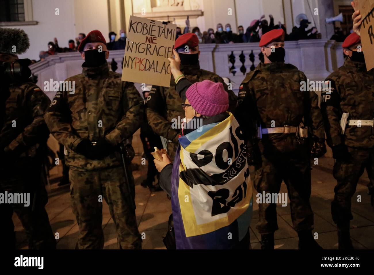 Women's rights activists and their supporters are seen during the ...