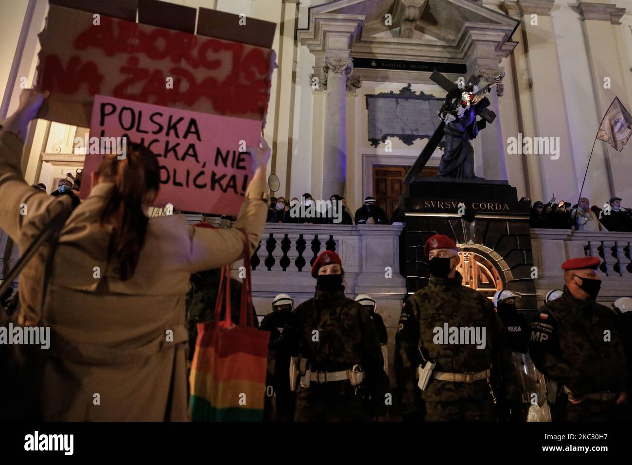 Women's rights activists and their supporters are seen during the ...