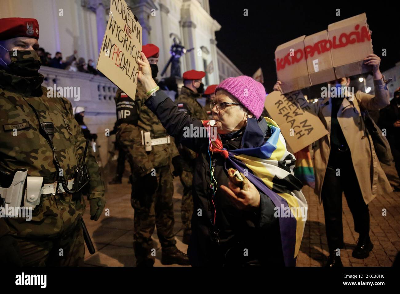 Women's rights activists and their supporters are seen during the ...