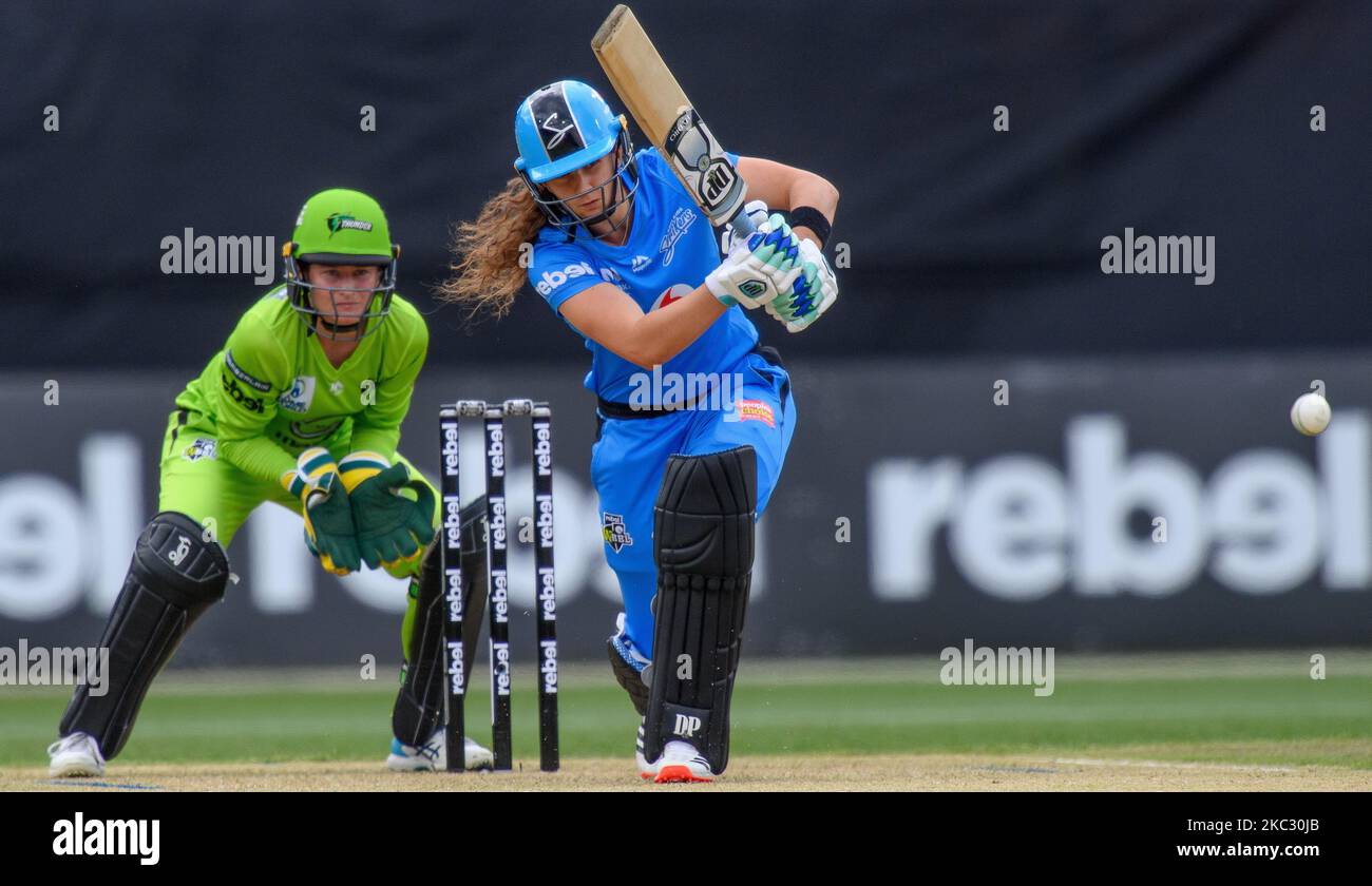 Laura Wolvaardt of the Strikers bats during the Women's Big Bash League ...