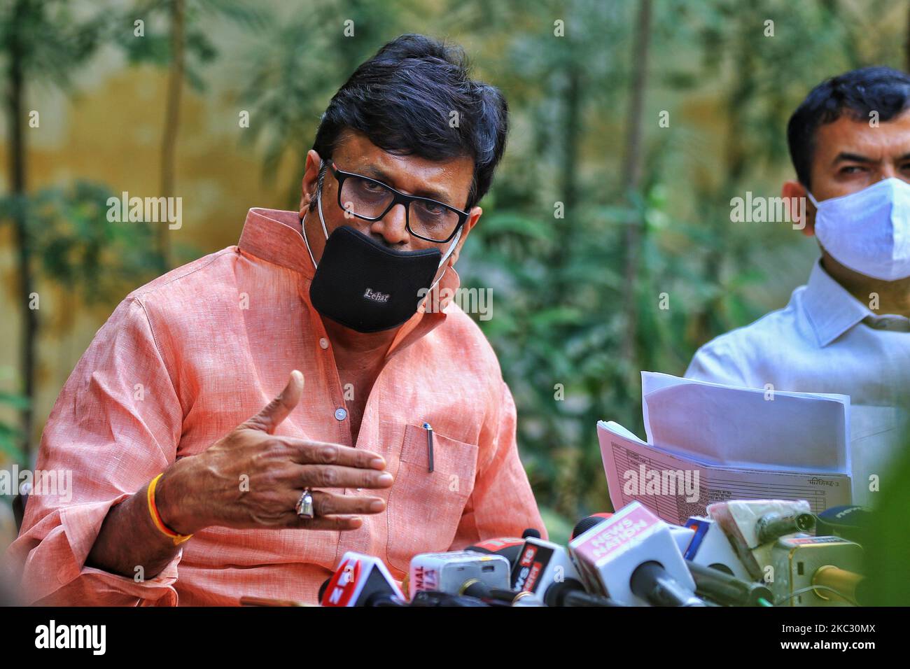 BJP Senior Leader Rajendra Rathore addressing the press conference ...