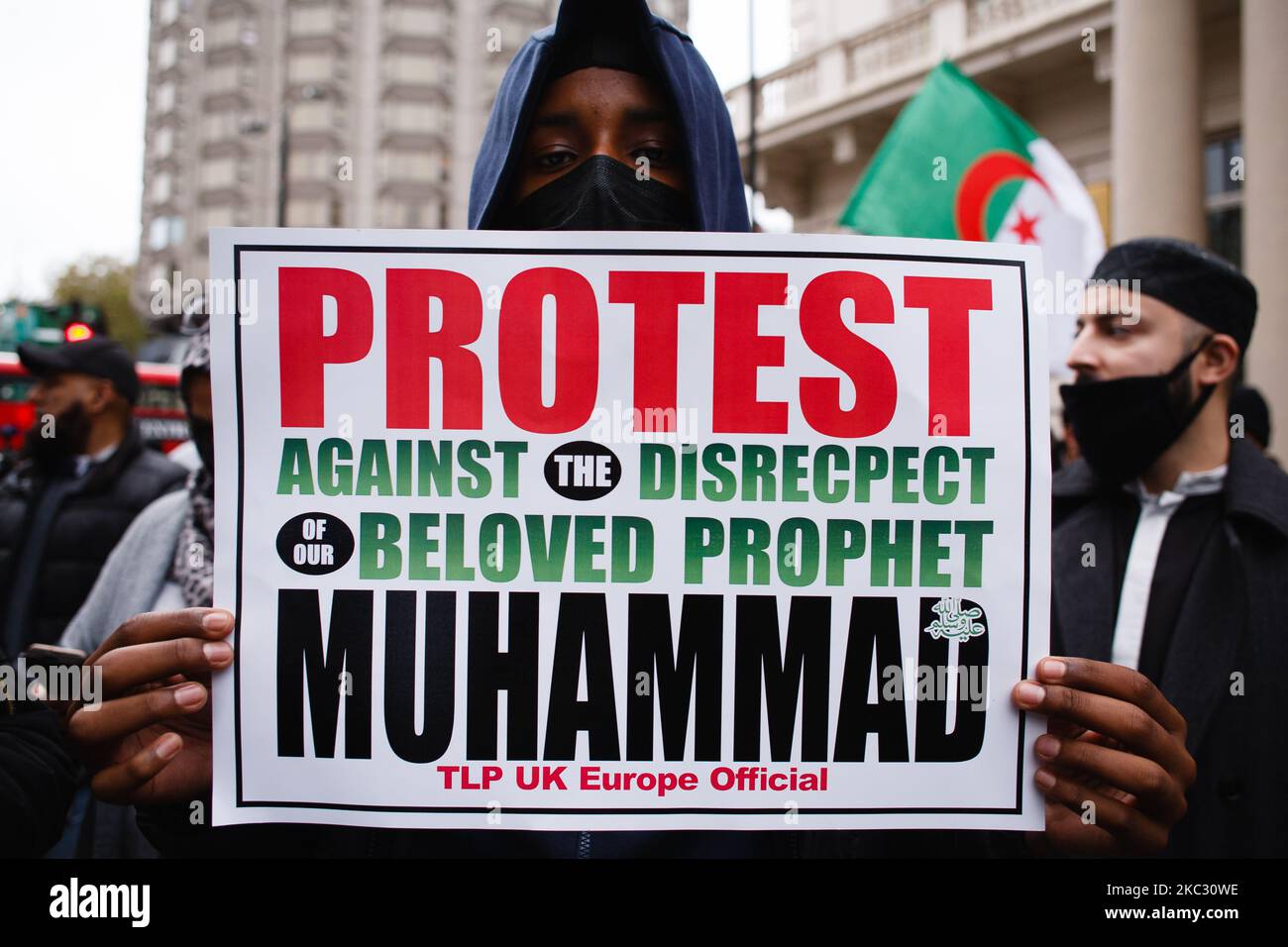 Demonstrators opposing the publication in France of cartoons of the ...