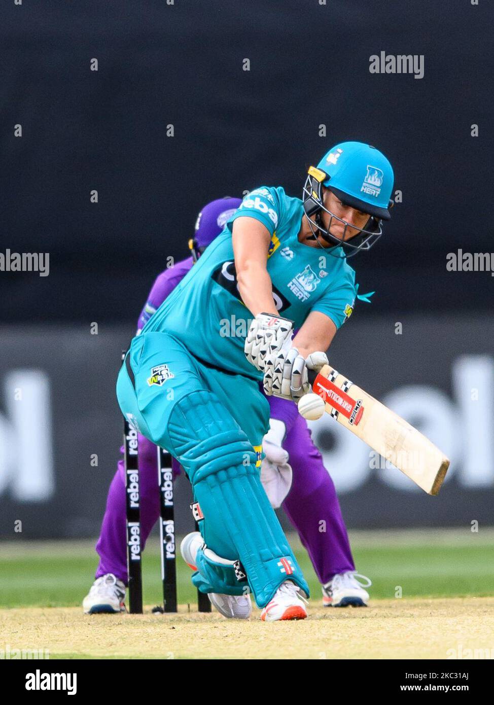 Jess Jonassen of the Heat bats during the Women's Big Bash League WBBL ...