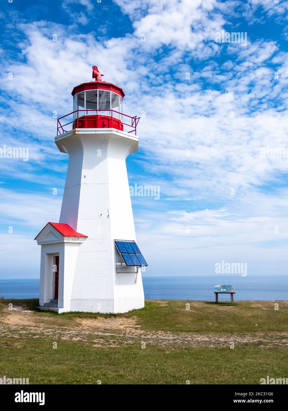Cape Gaspe lighthouse in Forillon park, Gaspe, Quebec, Canada. The Cape ...