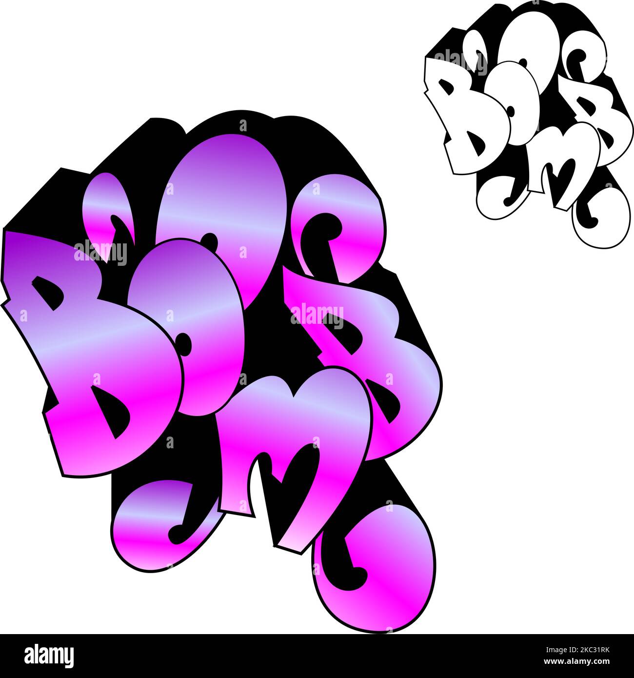 graffiti colorful text cartoon illustration in vector format Stock ...