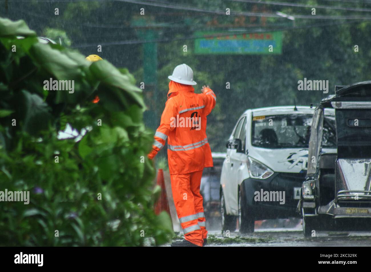Meralco linemen cutting on November 1, 2020 in Antipolo City and Angono ...