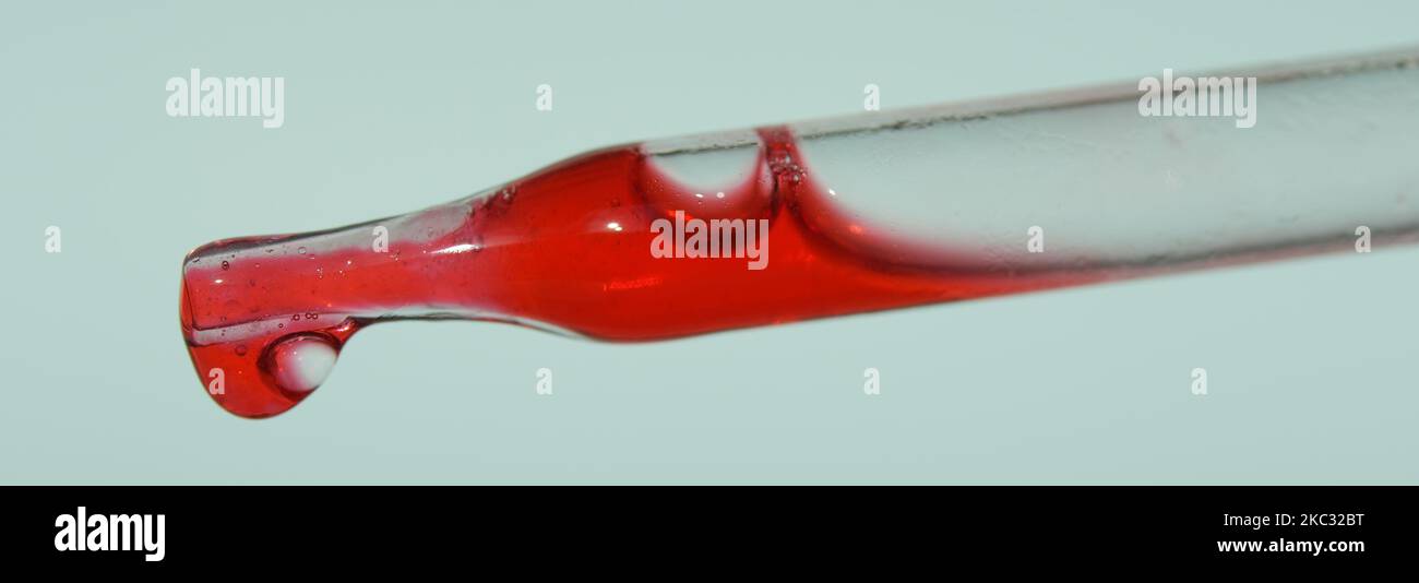 The last drop in the pipette of blood. The concept of developing a ...