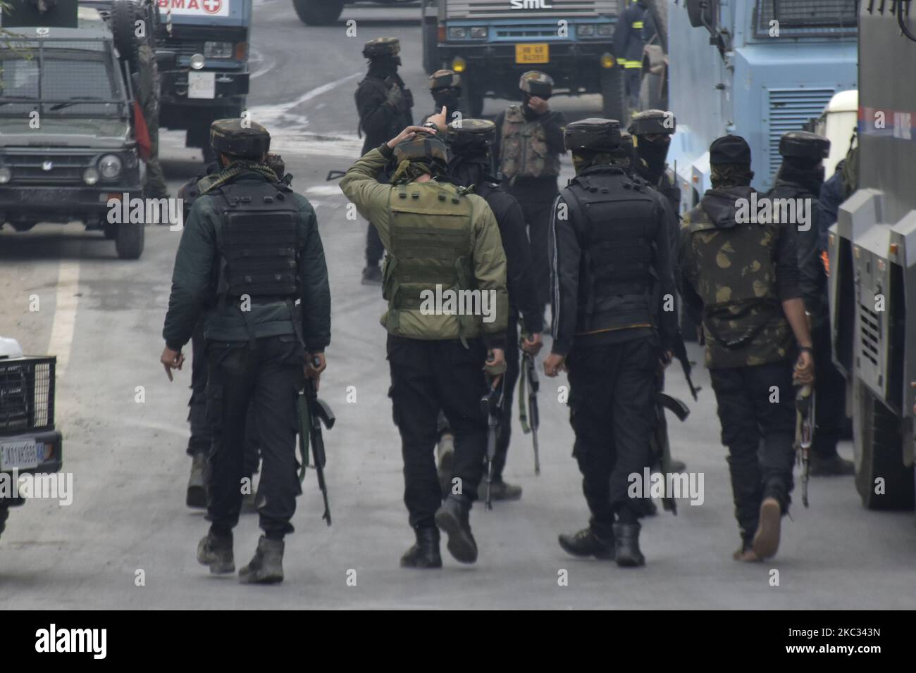 Indian forces remain alert near encounter site in Rangreth area on the ...