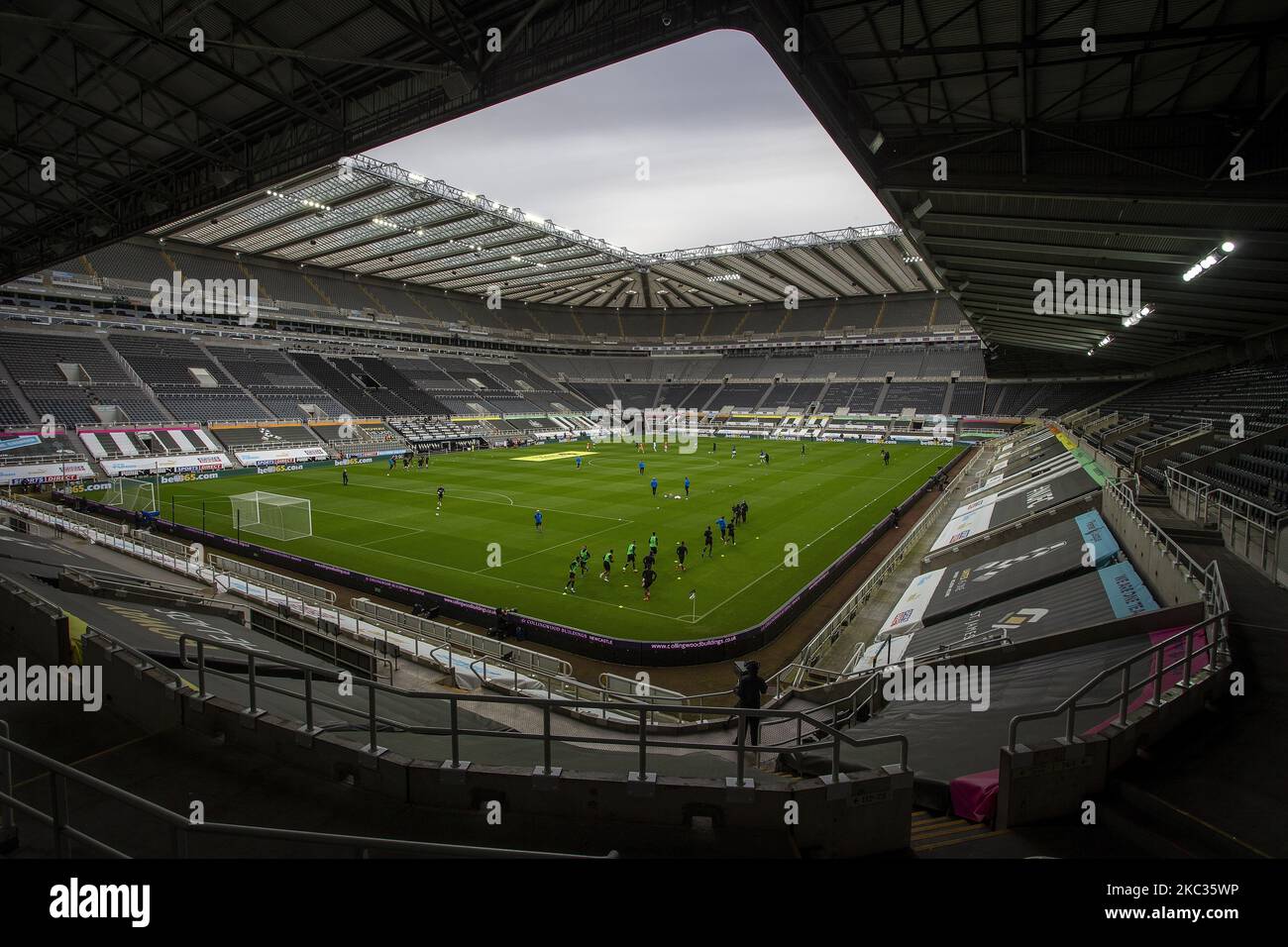 A general view of the inside St James' Park during the Premier League ...