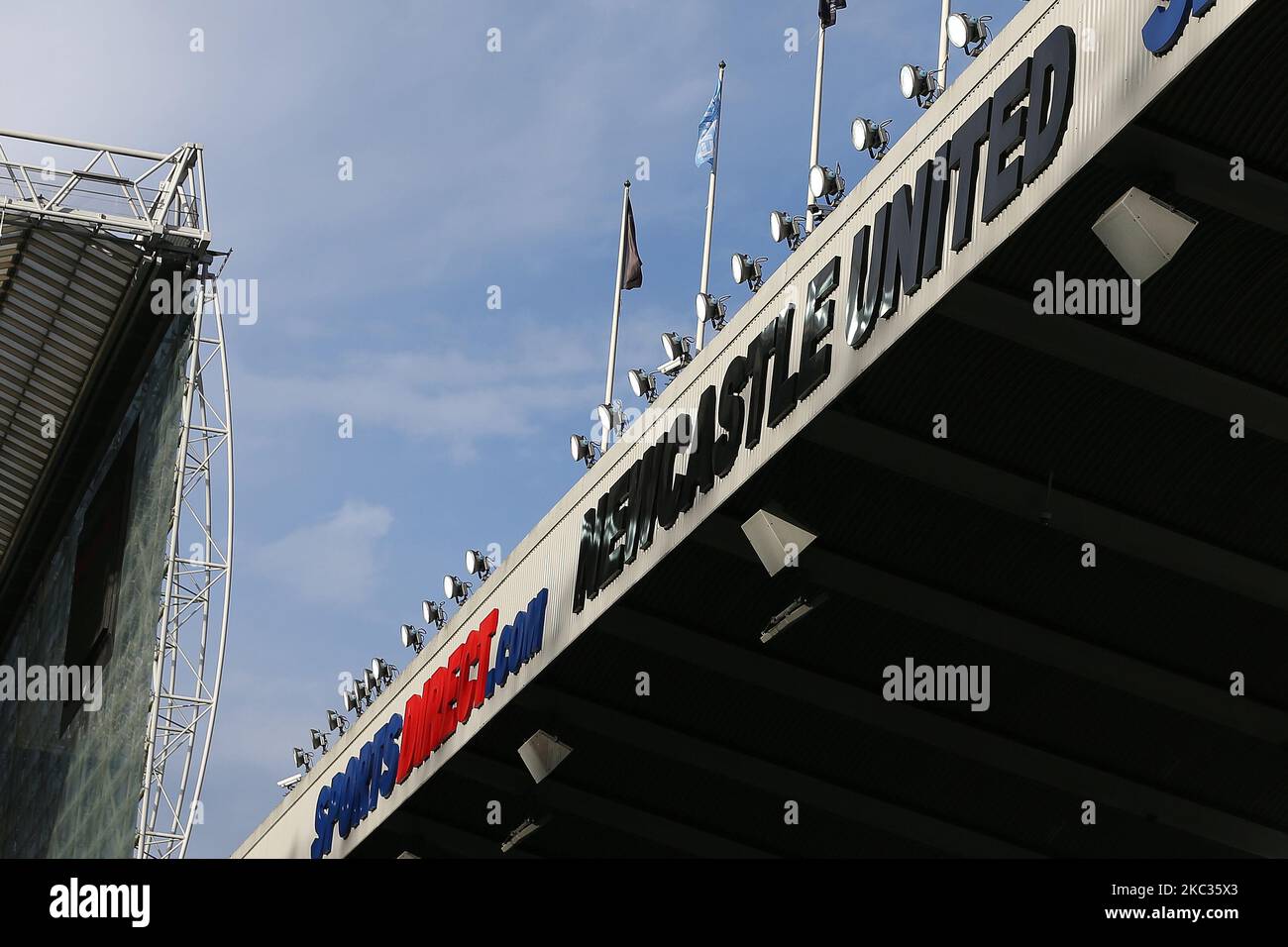 A general view of the inside of St James' Park during the Premier ...