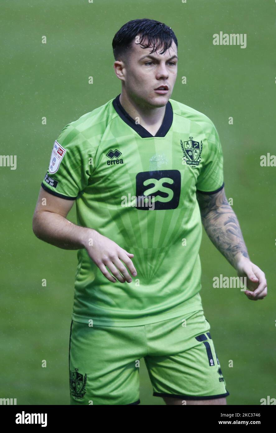Mitch Clark of Port Vale (on loan from Leicester City) during the pre ...