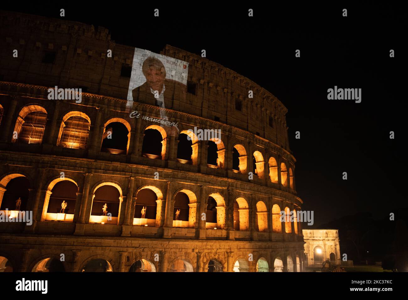 A picture of Gigi Proietti on Coliseum (Colosseo) in Rome, Italy, on ...