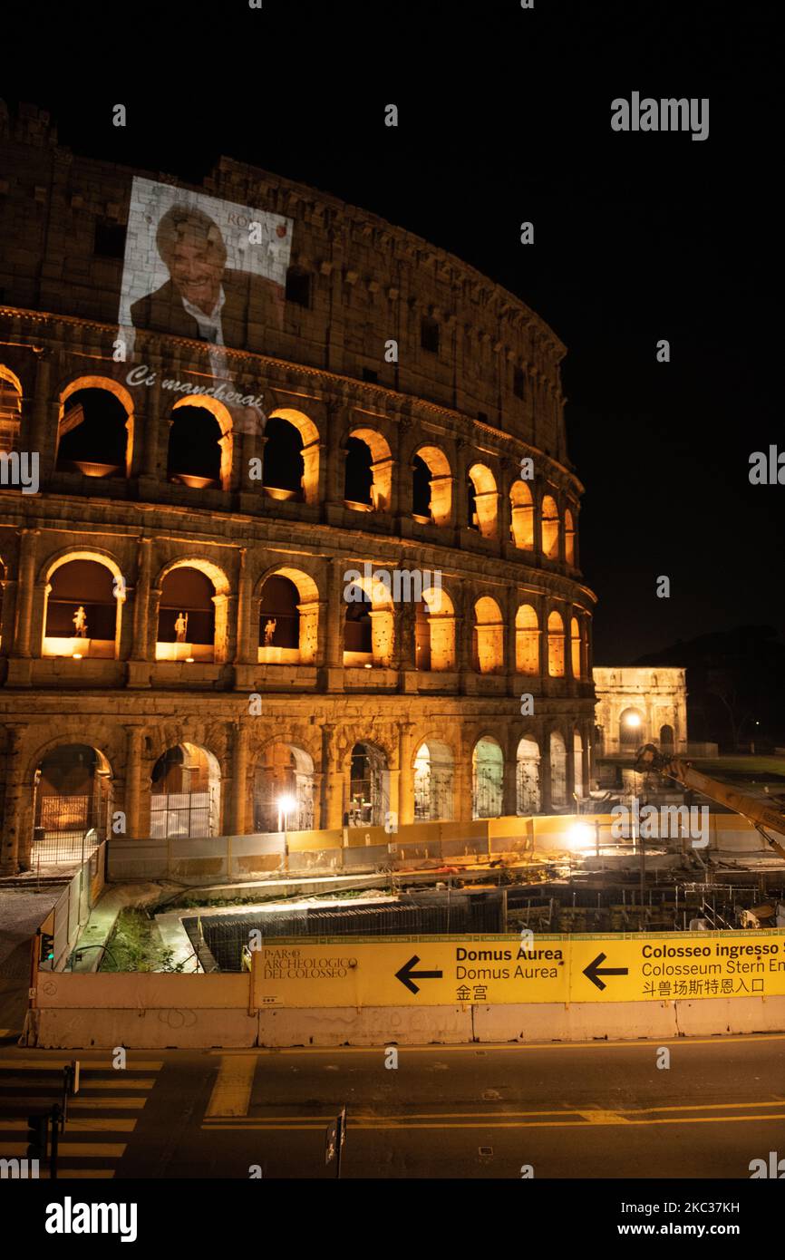 A picture of Gigi Proietti on Coliseum (Colosseo) in Rome, Italy, on ...