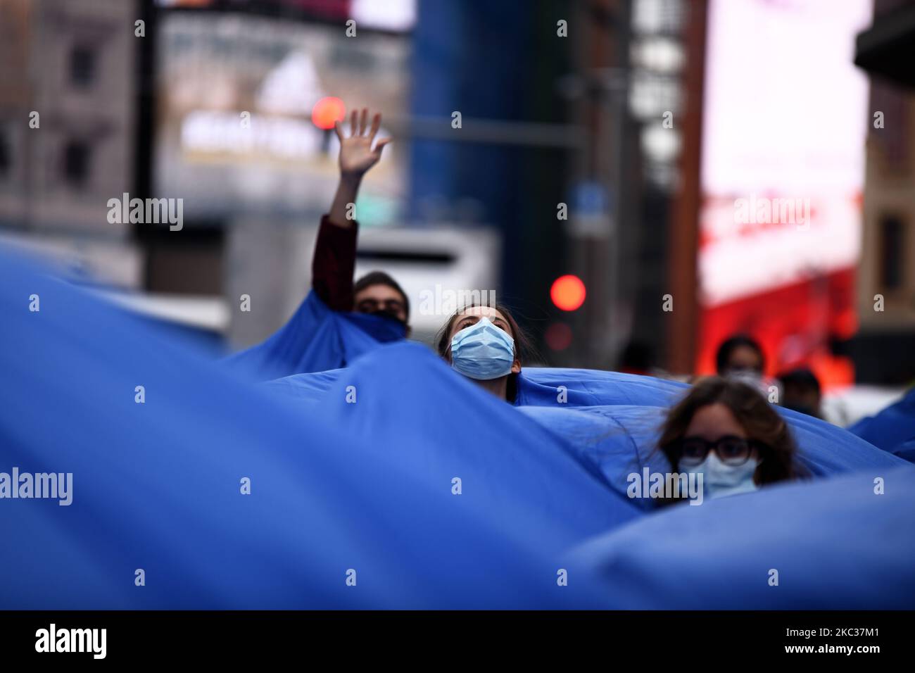 Extinction Rebellion (XR) action to warn on the risk of sea level rise ...