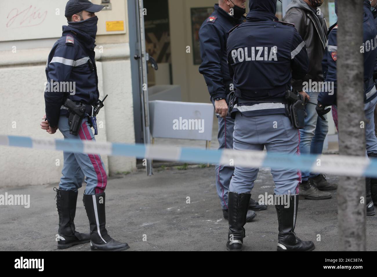 Robbery at the bank Credit Agricole di Milano, Italy, on November 03 ...