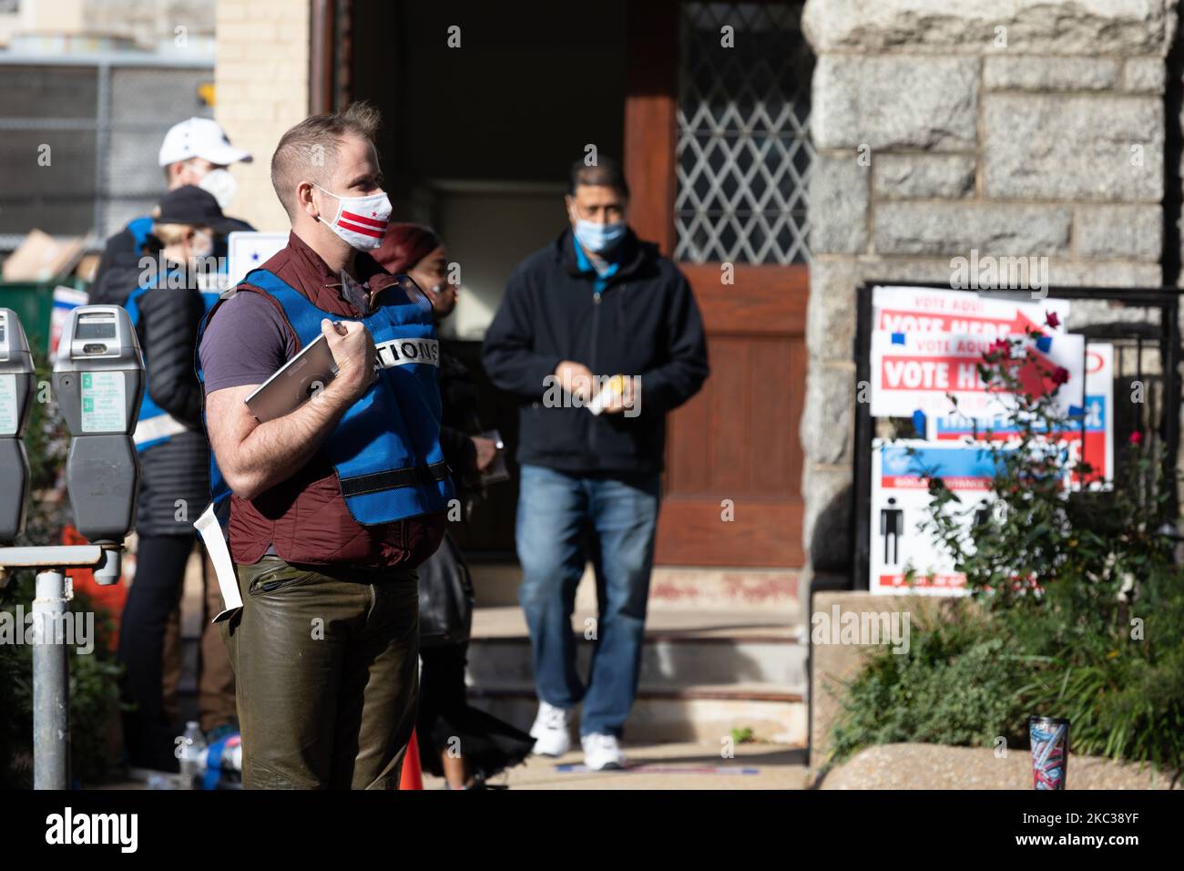 Voting center in Washington, D.C. is seen during Election Day, on ...