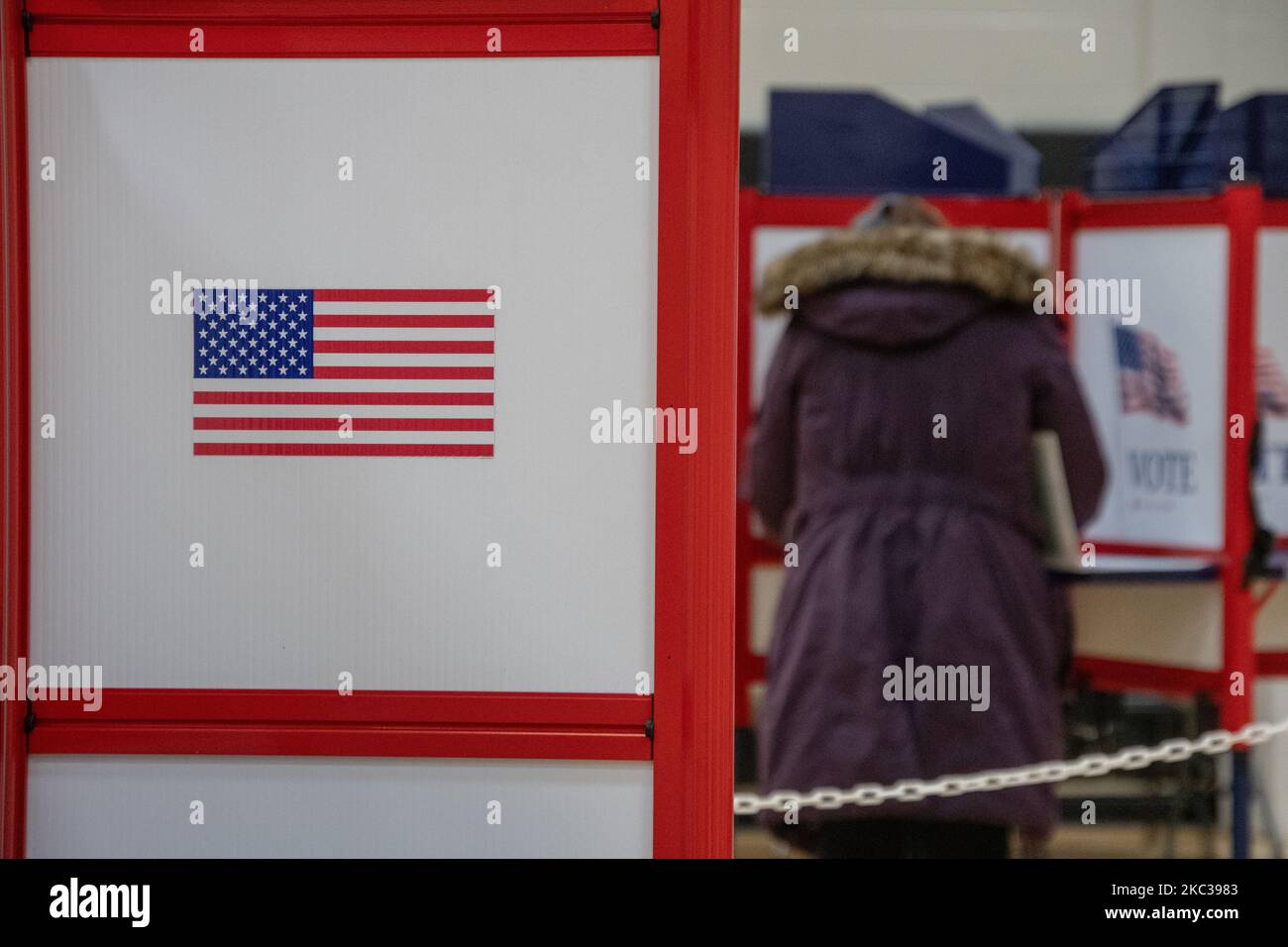 American voters cast their ballots in the Metro Detroit suburb, Royal ...