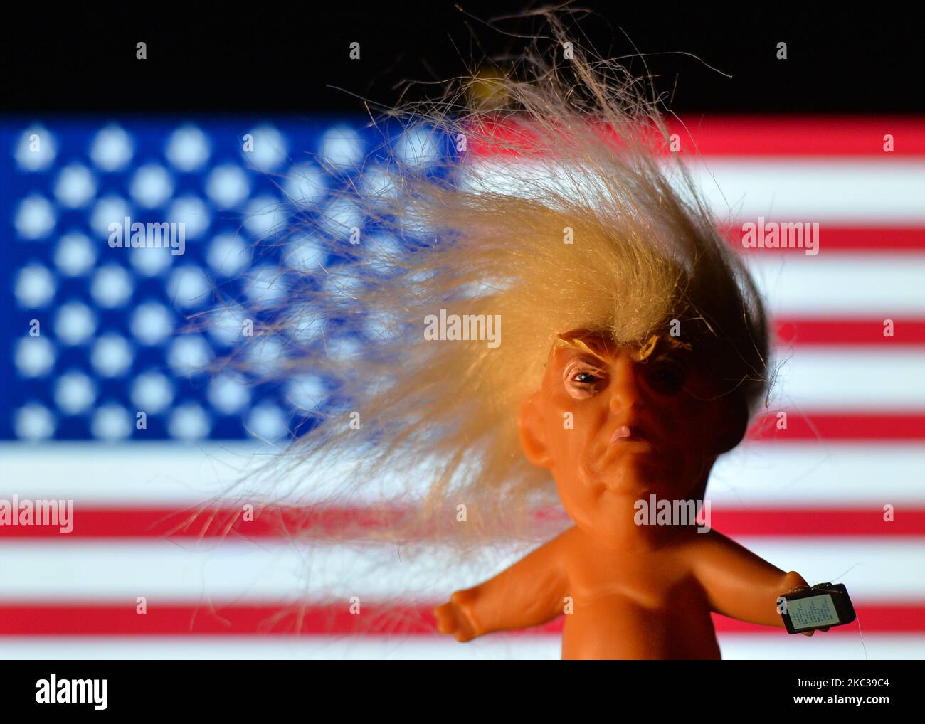 An illustrative picture of a vinyl doll which features the U.S ...