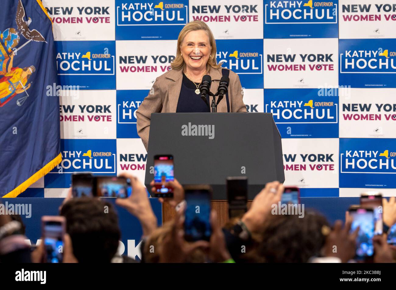 Former Secretary Hillary Rodham Clinton speaks during a New York Women ...