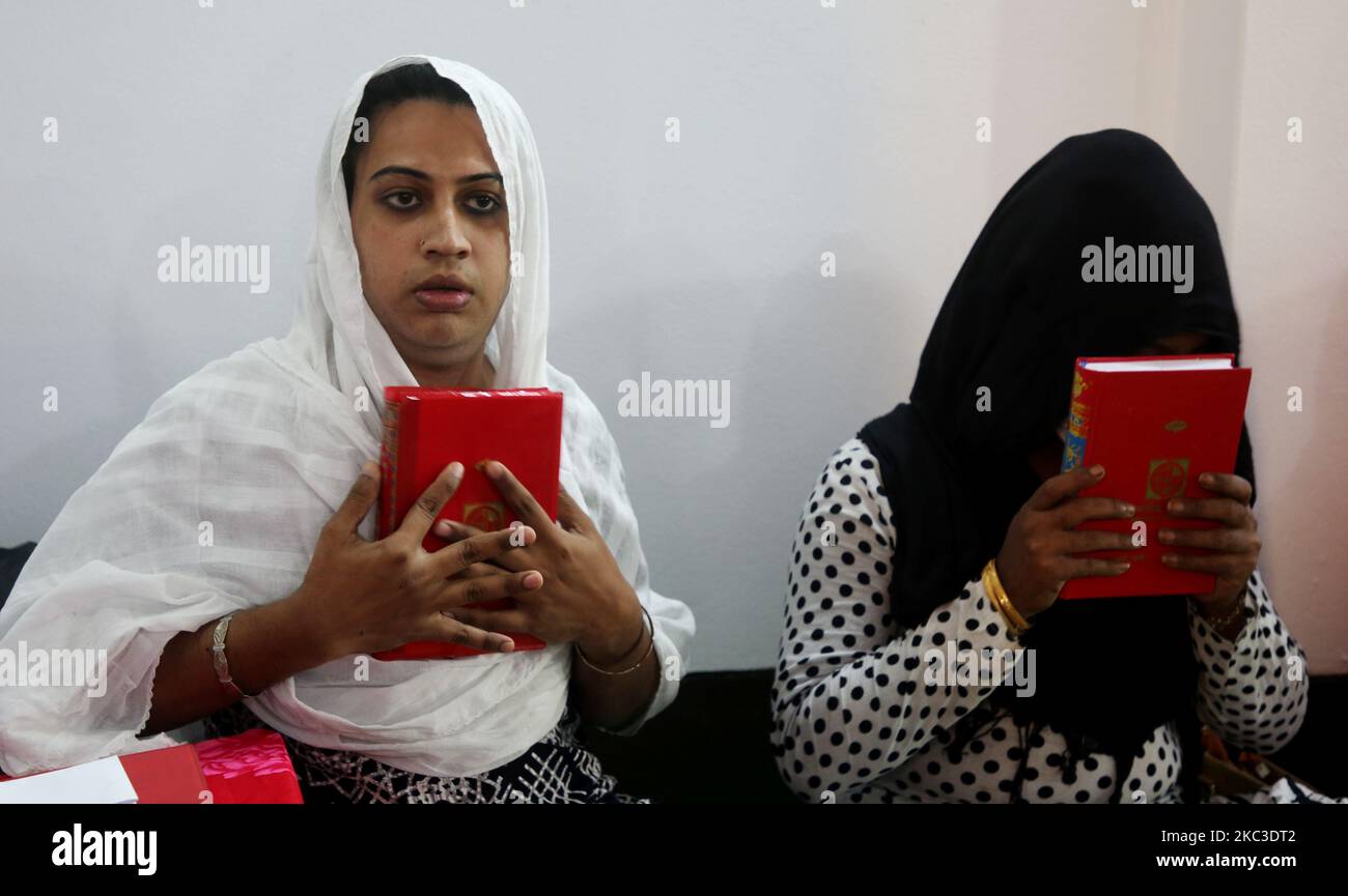 Transgender students reading the holy Quran at Dawatul Quran Tritia Linger Madrasa (First ...