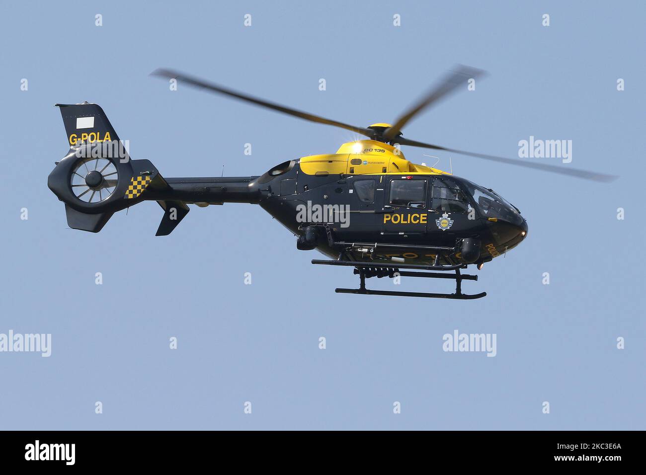 A National Police Air Service Eurocopter 135 at Newcastle Airport on ...