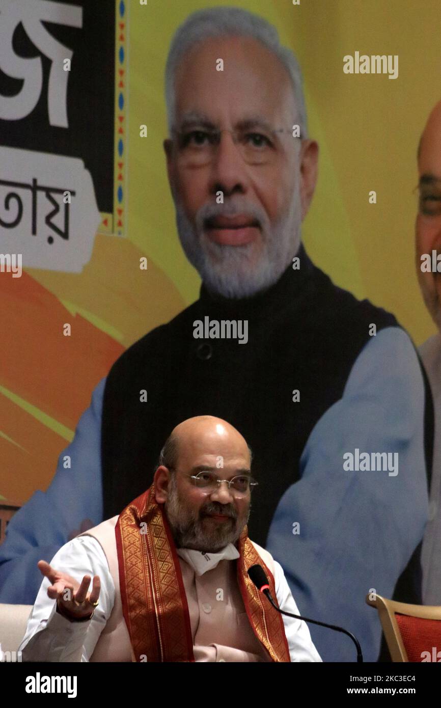 Union home minister Amit Shah address at the Meet the Press , Back side ...