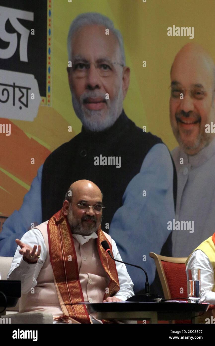 Union home minister Amit Shah address at the Meet the Press , Back side ...