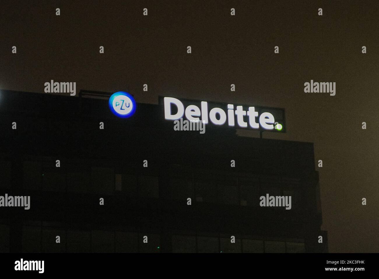 Deloitte logo on a building is seen in Wroclaw, Poland on 31 October ...
