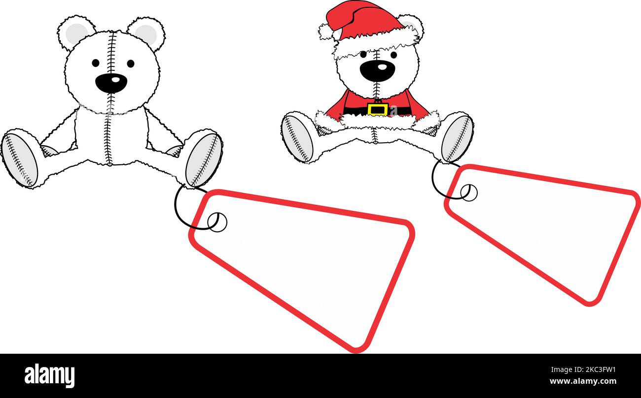 xmas plush polar bear toy character cartoon giftcard sticker ...