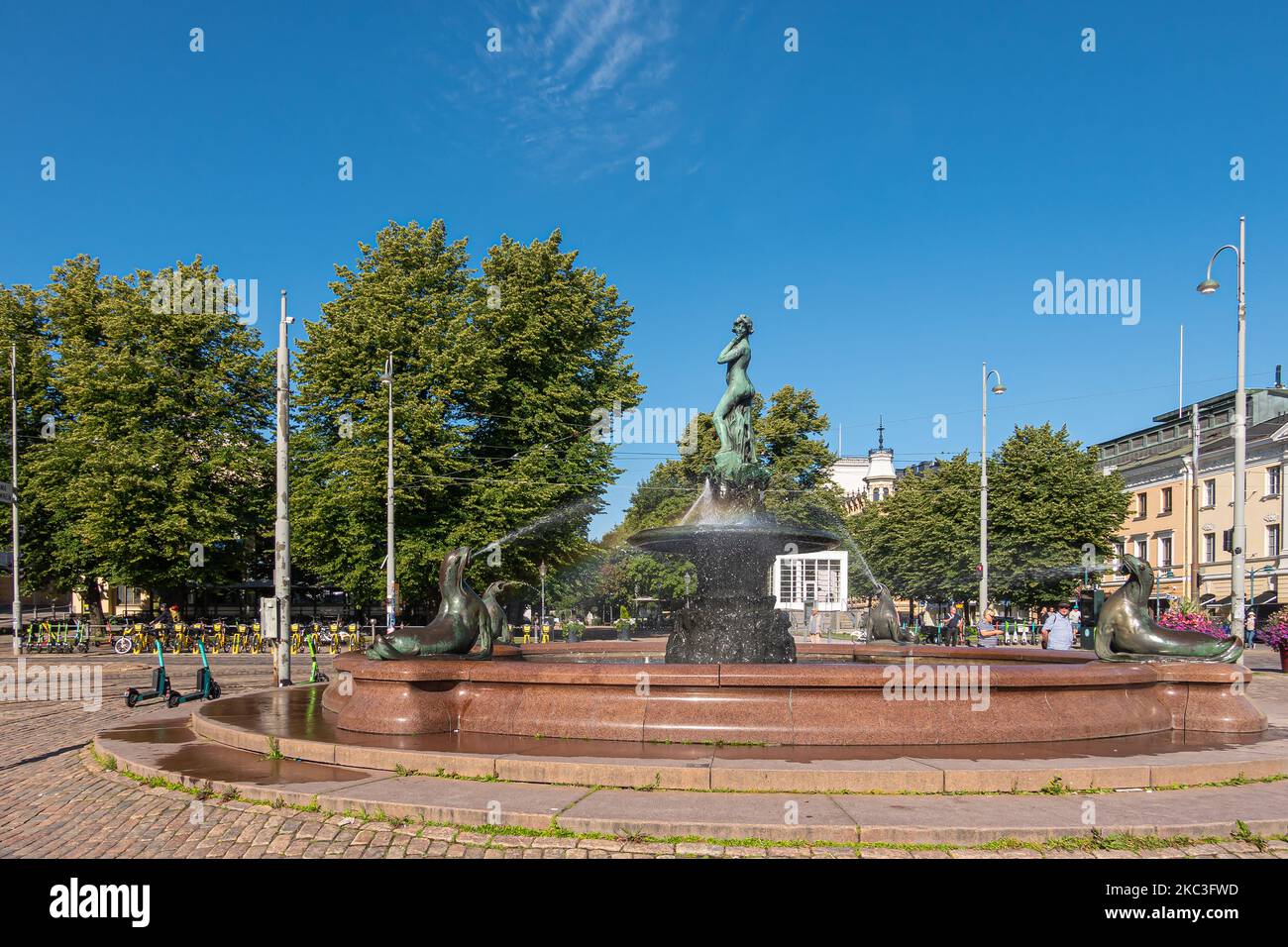 Helsinki, Finland - July 19, 2022: Havis Amanda fountain and statue at ...