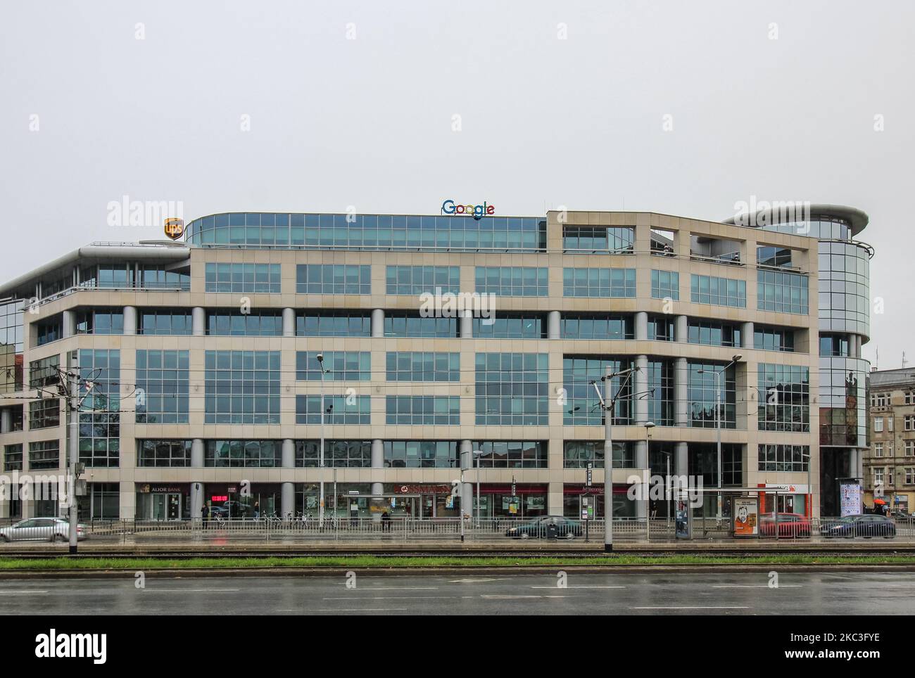 Google logo on a building is seen in Wroclaw, Poland on 30 October 2020 ...
