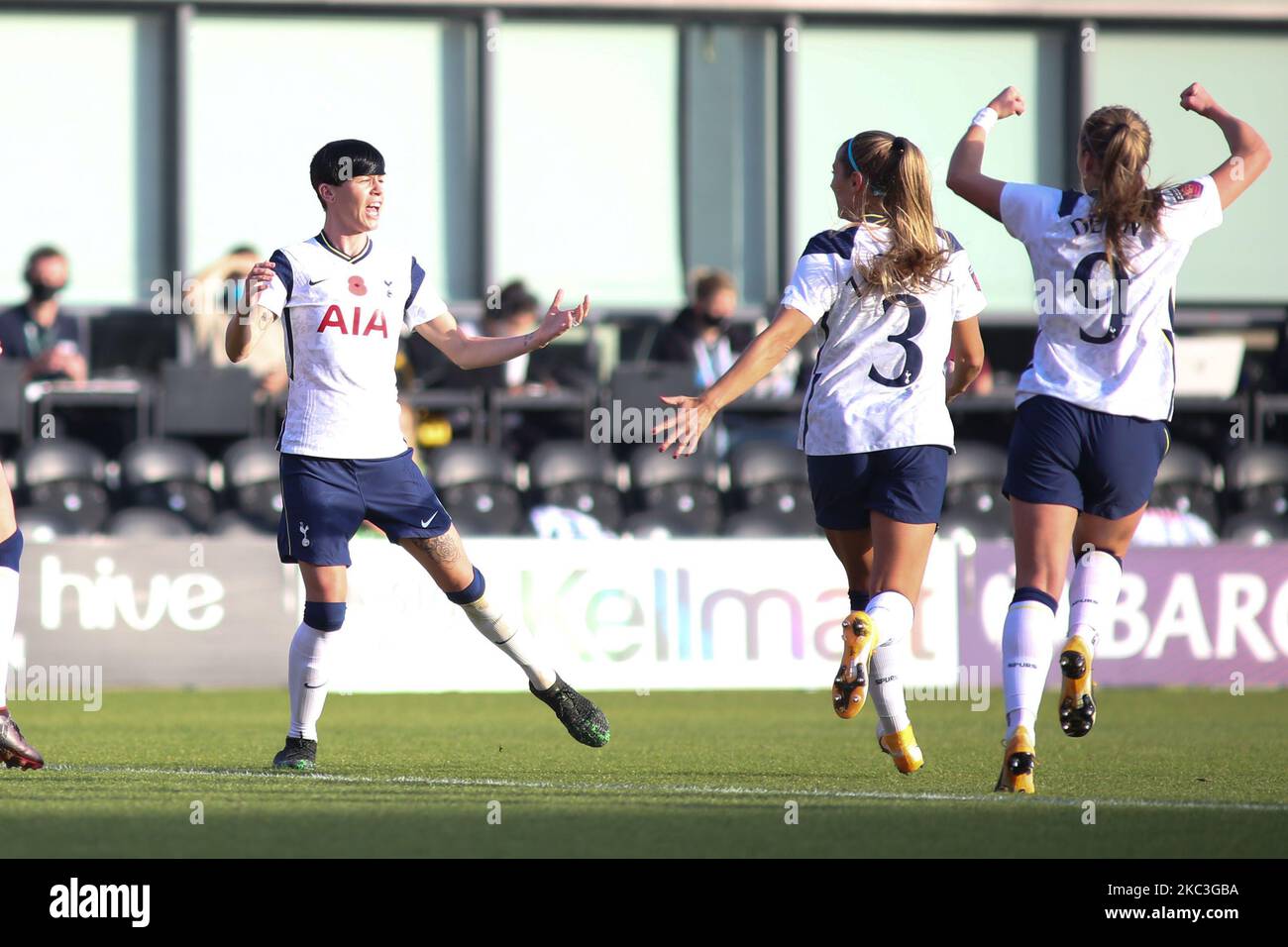 Ashleigh Neville (Tottenham Hotspur) celebrates after scoring during ...