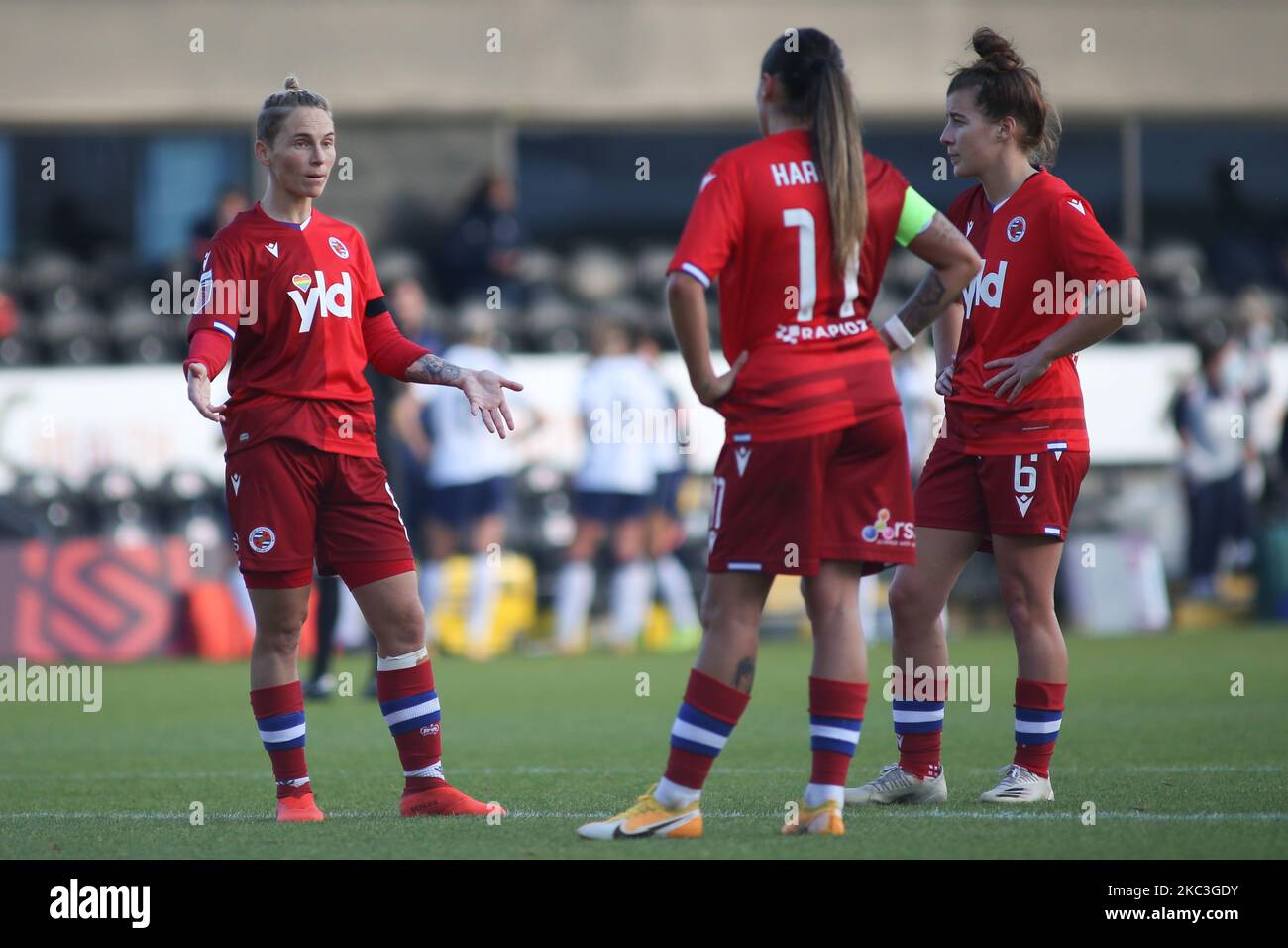 Remi Allen (Reading FC) talks with her teammates during the 2020/21 FA ...
