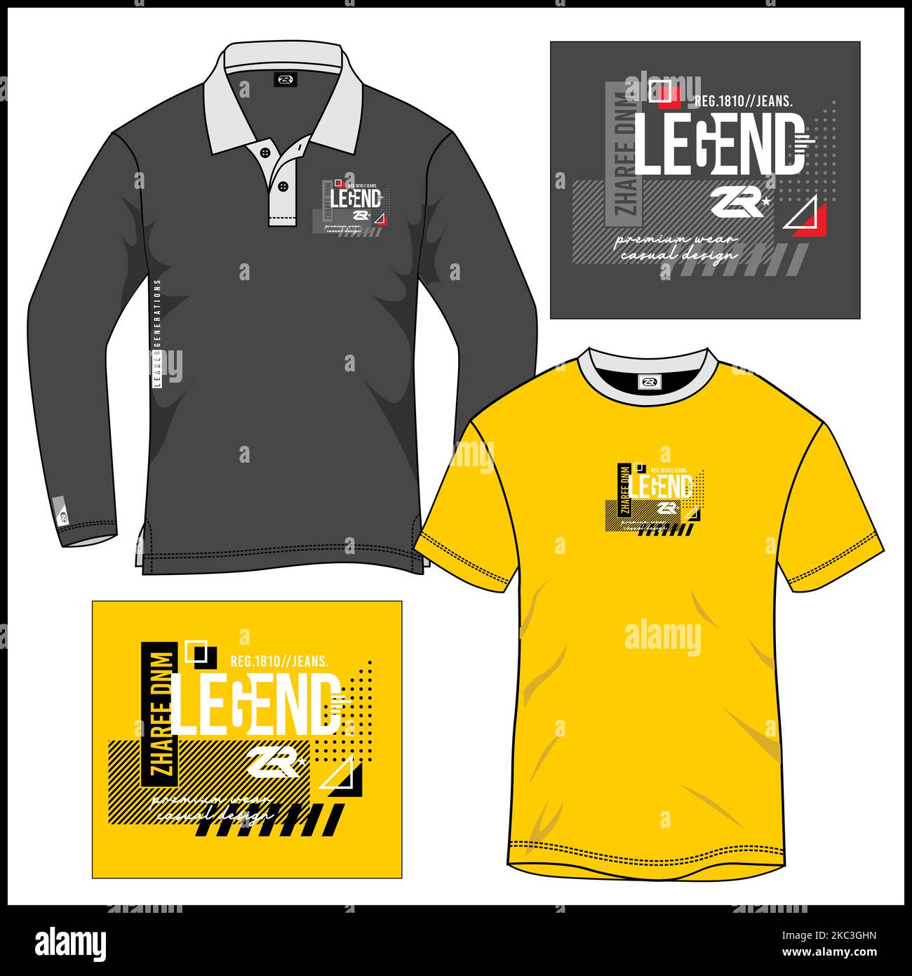 A vector illustration of T-shirt design and lettering Stock Vector ...