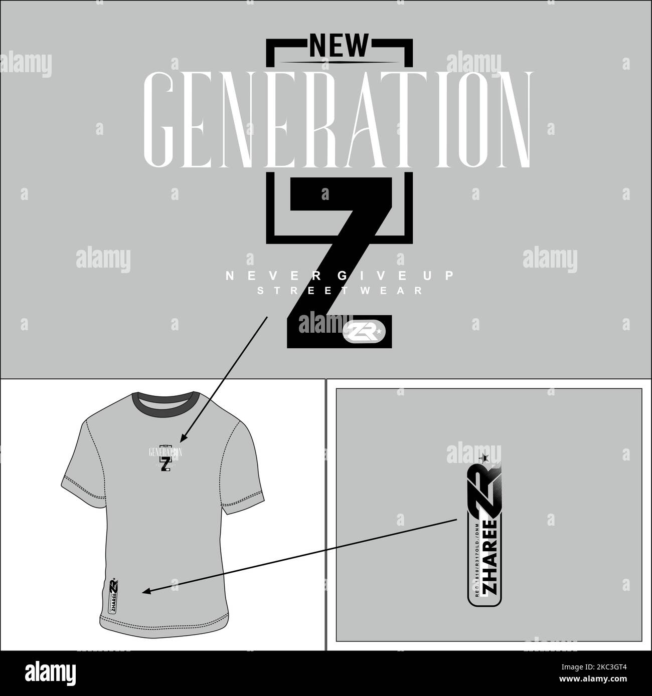 A vector illustration of T-shirt design and lettering Stock Vector ...