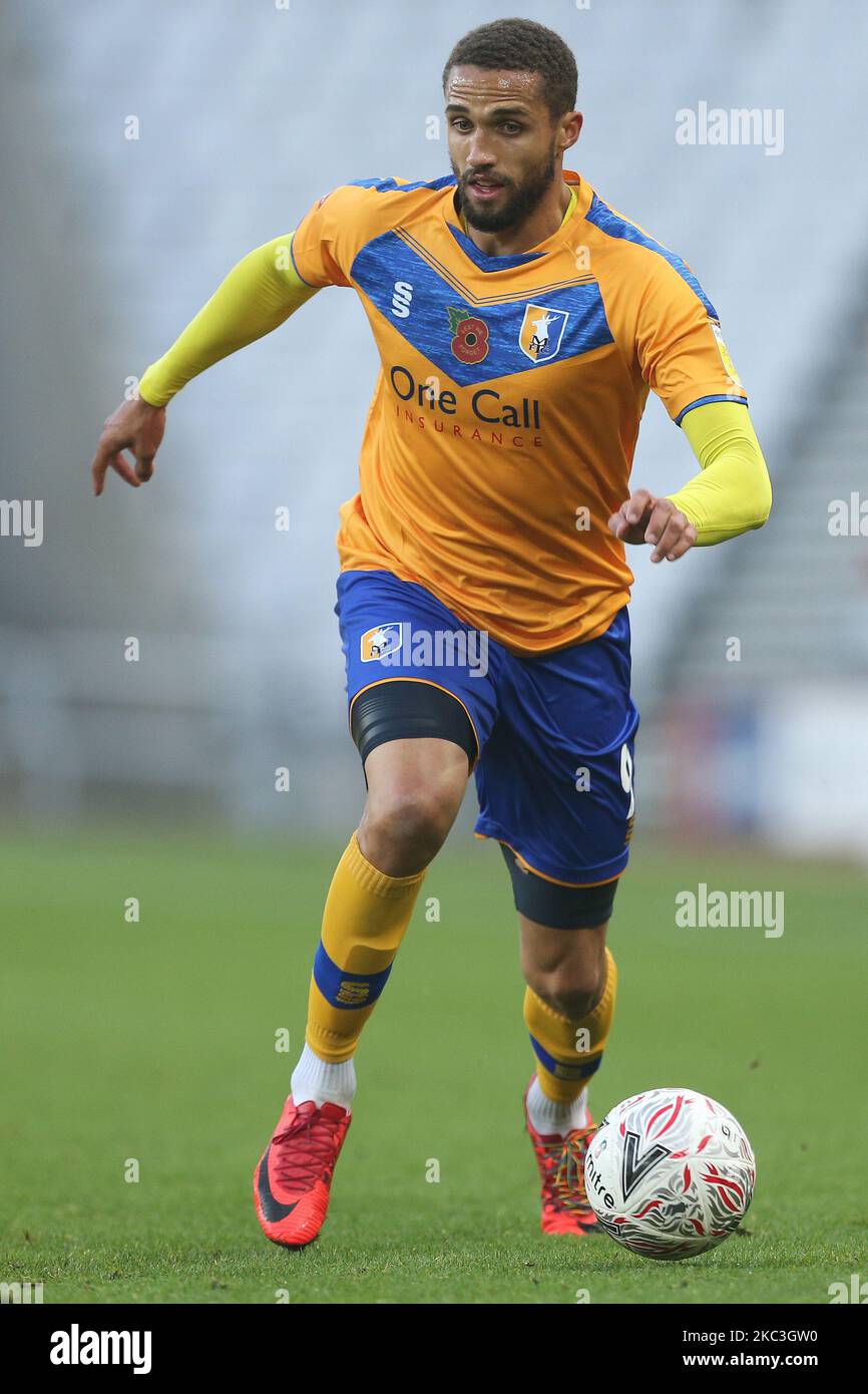 Jordan Bowery of Mansfield Town during the FA Cup match between ...