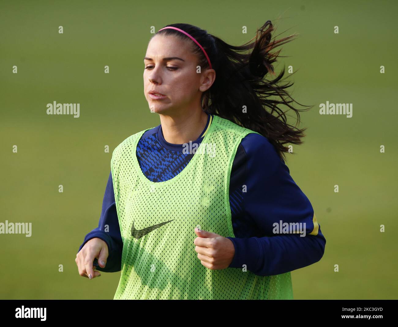 Alex Morgan of Tottenham Hotspur Women during the pre-match warm-up ...
