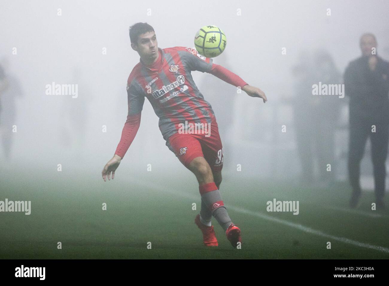 Zan Celar during the Serie BKT match between Cremonese and Vicenza at ...