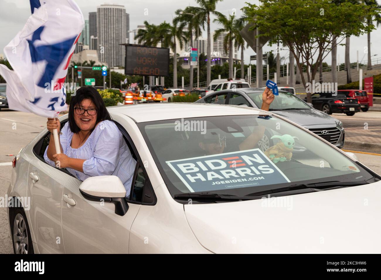 People celebrate the victory of the Joe Biden in the 2020 US ...