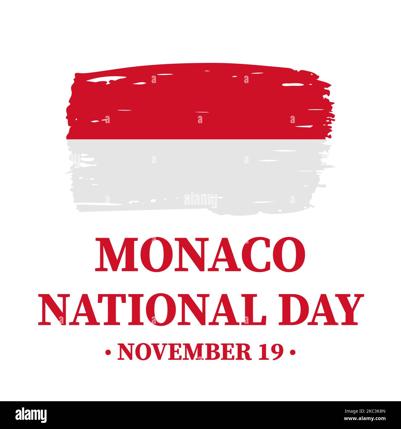 Monaco National Day typography poster. Monaco The Sovereign Prince's ...