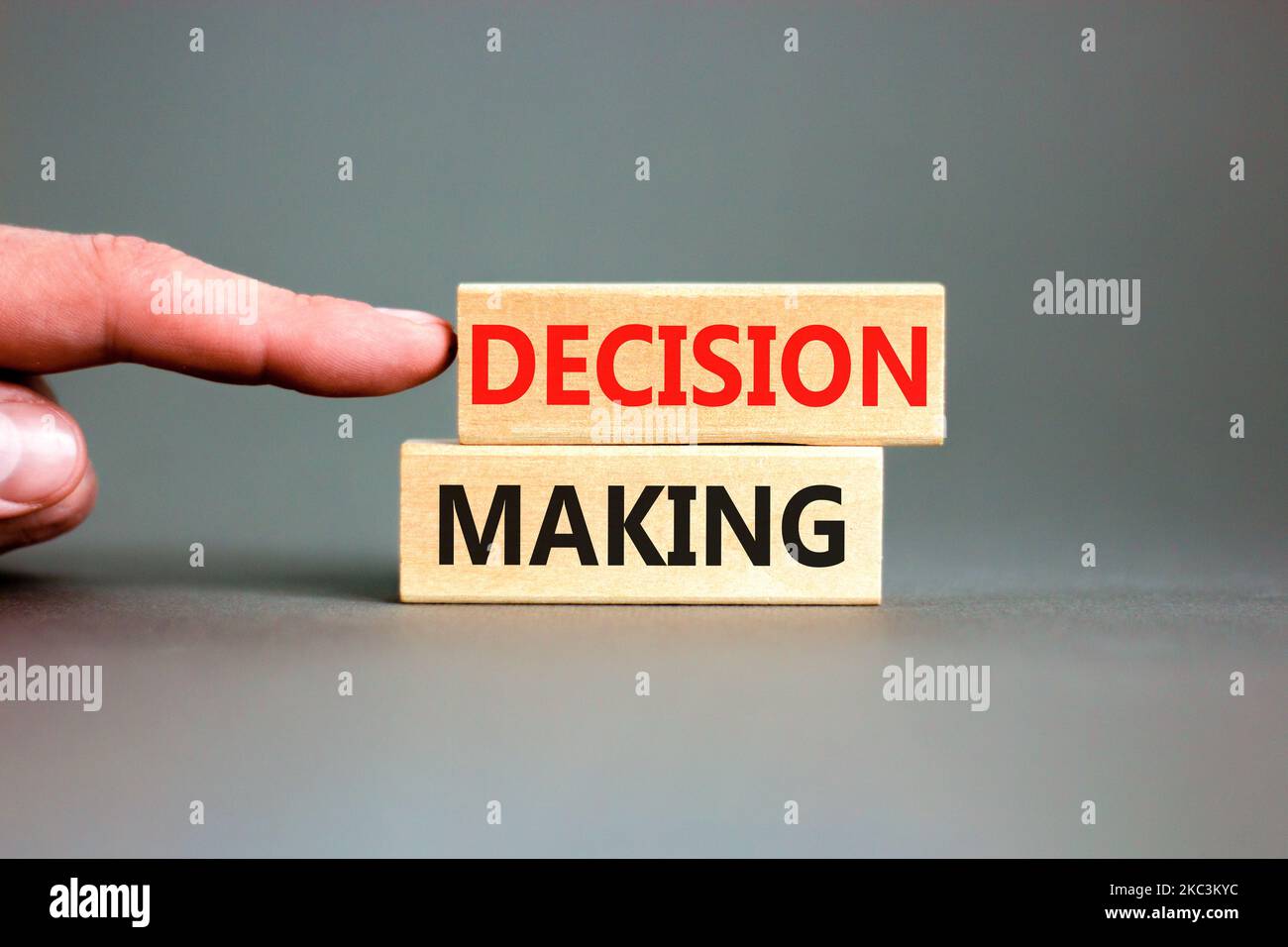 Decision making symbol. Concept words Decision making on wooden blocks ...
