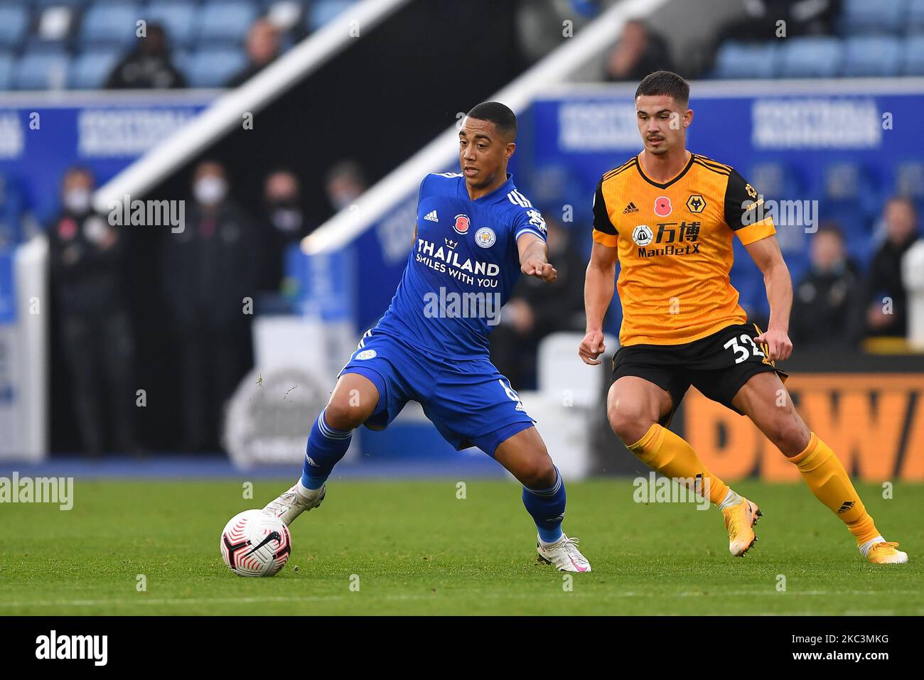 Youri Tielemans of Leicester City during the Premier League match ...