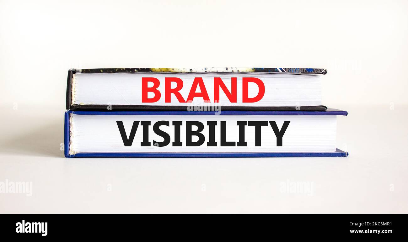Brand visibility symbol. Concept words Brand visibility on books ...