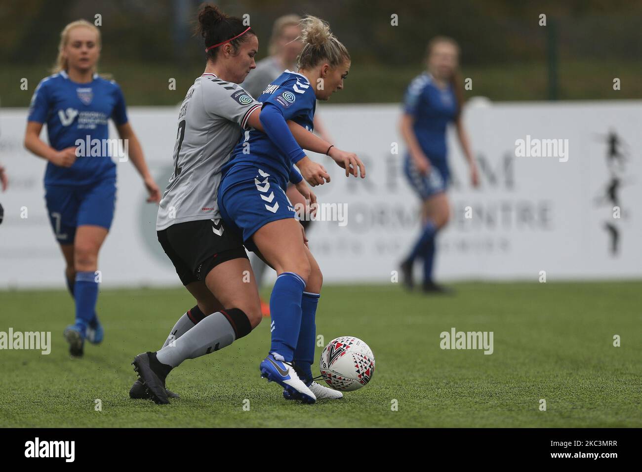 Jamie GOTCH of Charlton Athletic battles with Bridget GALLOWAY of ...