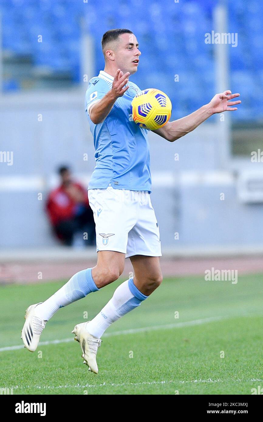 Adam Marusic of SS Lazio controls the ball during the Serie A match ...