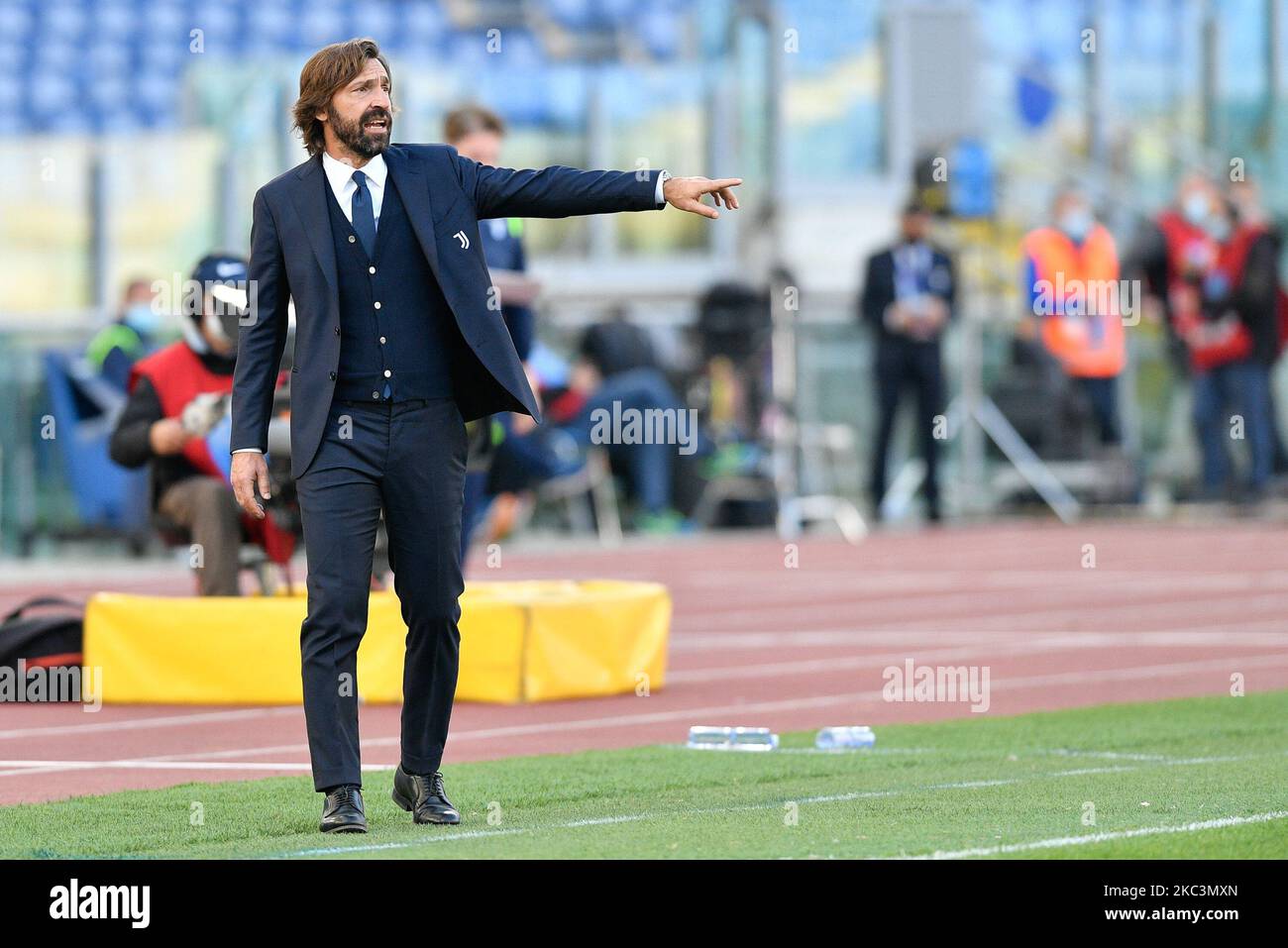 Andrea Pirlo manager of Juventus FC gestures during the Serie A match ...