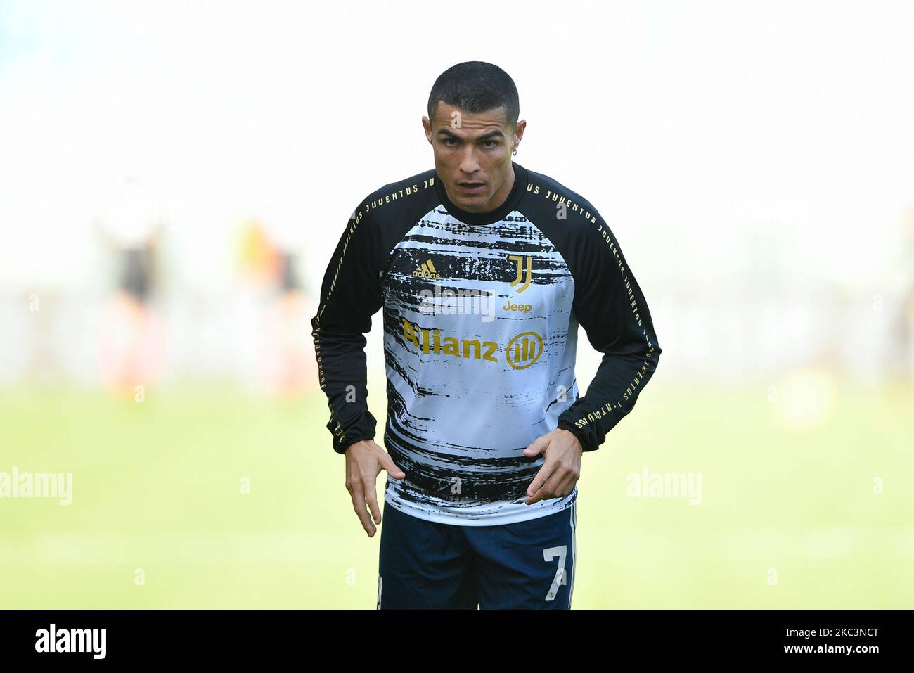 Cristiano Ronaldo of Juventus FC looks on during the Serie A match ...