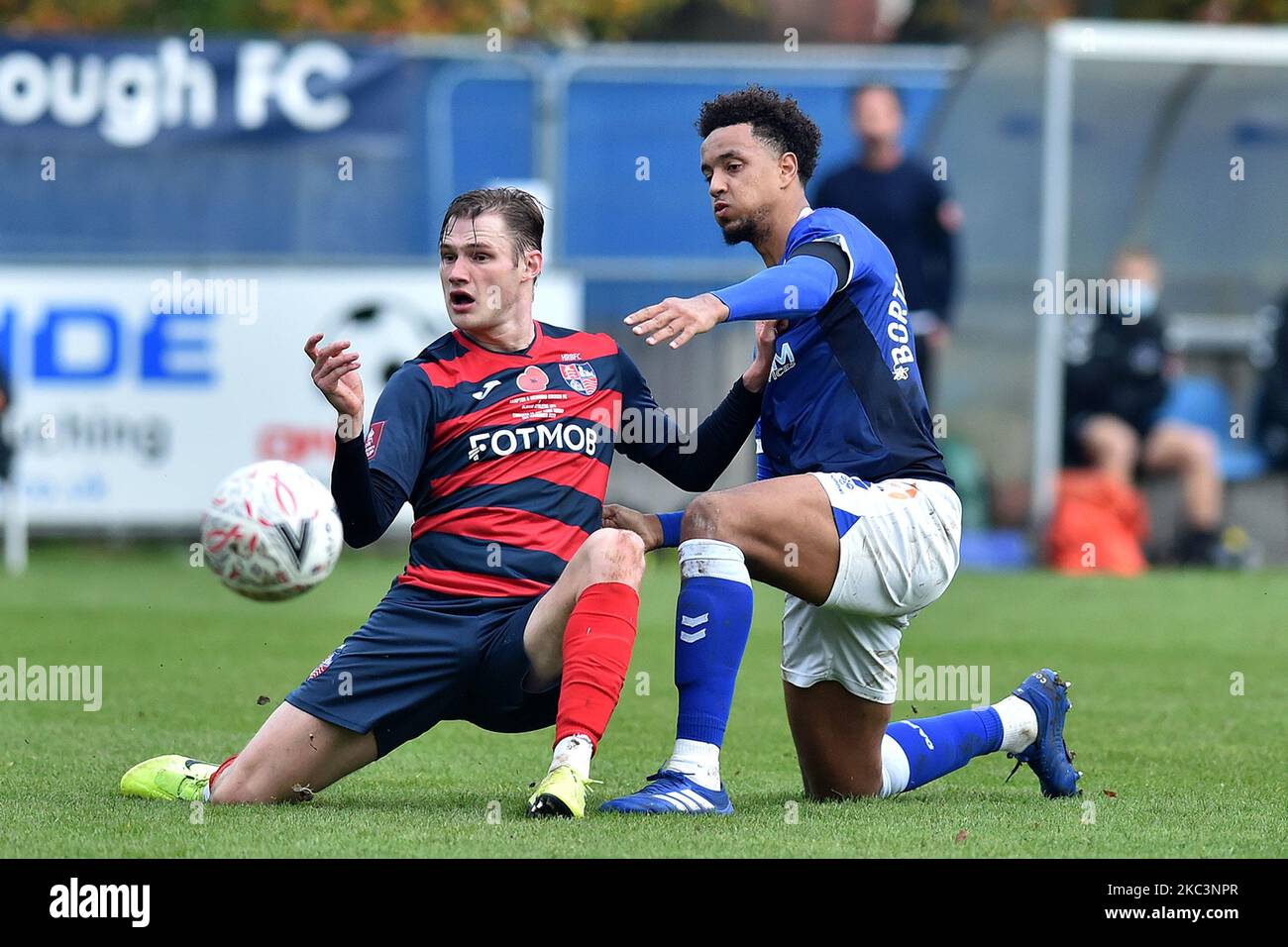 Hampton & Richmond's Ruaridh Donaldson and Oldham Athletic's Cameron ...